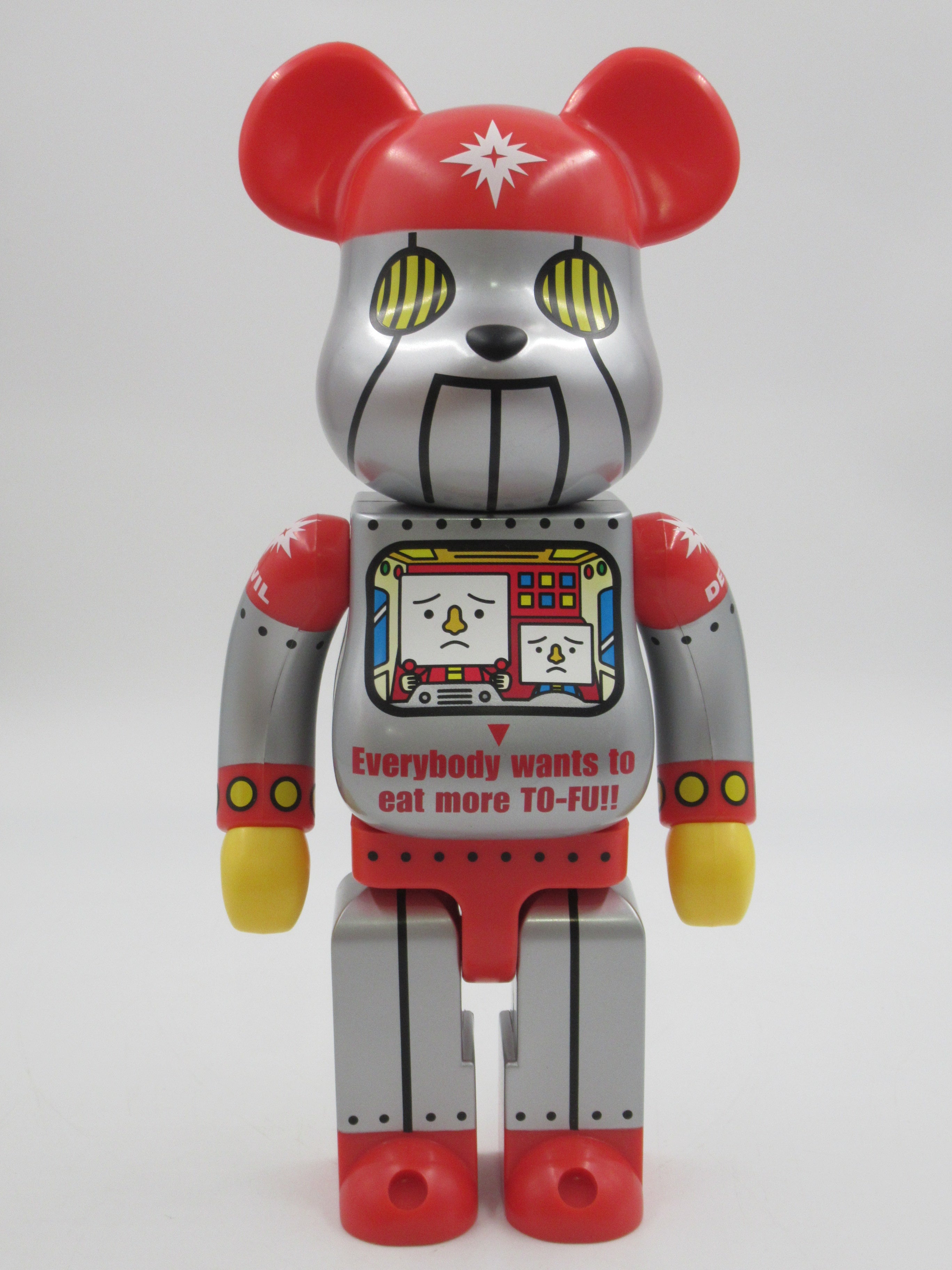 BEARBRICK Evil Bear 400% Figure - Medicom Toy (2003) Devilrobots Be@rb