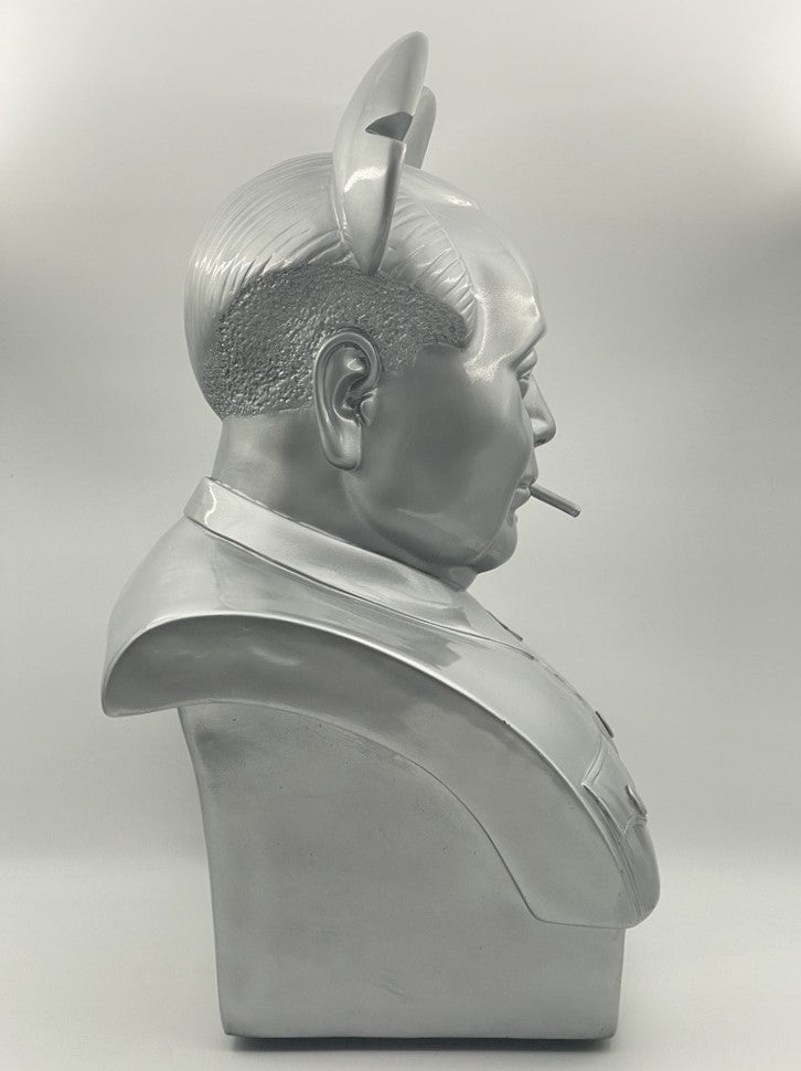 THE BIRD IS THE WORD (Mickey Mao) Silver Bust - Frank Kozik (2009) Lim